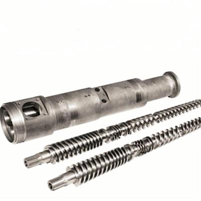China Ra 0.4 80/156 Conical Twin Screw And Barrel 38CrMoAlA For Extrusion Machinery for sale