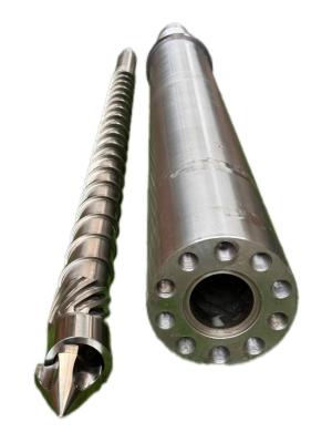 China Gradual Type Mutant Type Bimetallic Single Screw Barrel For Injection Machine Diameter Ø20-Ø400 for sale