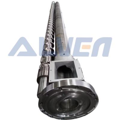 Cina Vite e cilindro dell'estrusore con durezza di nitrurazione HV900-1000, profondità di nitrurazione 0,5~0,8 mm e rugosità superficiale Ra0,4 per estrusione PP/PE/PET in vendita