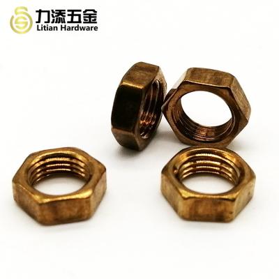 China M5 Roestvrij staalnoten DIN934, Ingepaste Tussenvoegsel dun Hexagon Noten Te koop