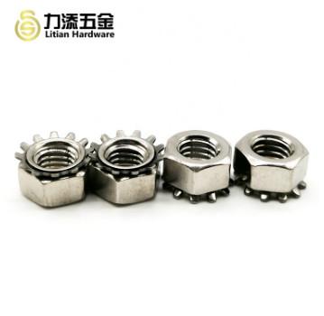 中国 利用できる16#-32サイズODMを締めつけている304のステンレス鋼Keps Kのロックナットの自己 販売のため