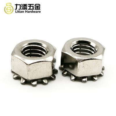 Cina Dentato di esagono di M3 del dado di chiusura di auto del metallo SS304 lucidato temperato in vendita