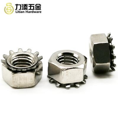 China Galvanisierte Nuss mit Federring, Kep-Nuss kontermutter SUS304 M6 Nylon zu verkaufen