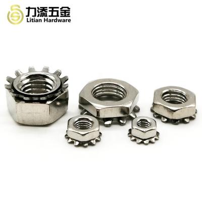 China Standardmetallselbstsicherungsmutter A2-70 A2-80 A4-70 A4-80 mit Federring zu verkaufen