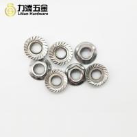 China M7 Self Locking Flange Nut , ANSI Galvanized Hex Flange Lock Nut for sale