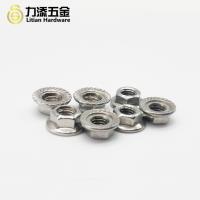 China M7 Self Locking Flange Nut , ANSI Galvanized Hex Flange Lock Nut for sale