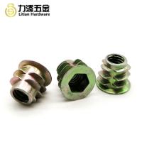 China D E B Wood Insert Lock Nut , M4 M6 M8 M10 Hex Drive Threaded Inserts For Wood for sale