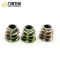 China D E B Wood Insert Lock Nut , M4 M6 M8 M10 Hex Drive Threaded Inserts For Wood for sale