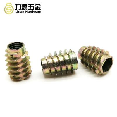 中国 鉄3/8-16の」木製の又のあるM5 M6のサイズのための通されたナットは電流を通した 販売のため