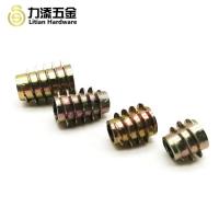 China M6 Wood Insert Lock Nut Threaded Inserts Nickel Plated Zinc Alloy Material for sale