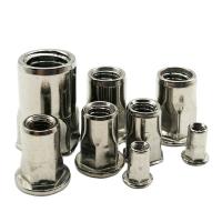 China Cold Galvanized Blind Rivet Nuts , Flat Head Rivet Nut M8 M10 for sale