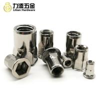 China Cold Galvanized Blind Rivet Nuts , Flat Head Rivet Nut M8 M10 for sale