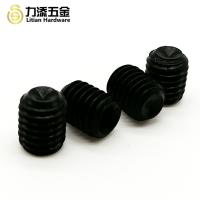 China DIN 916 Black Hexagon Socket , Grub Screw Cup Point Spring Set Screw Titanium for sale