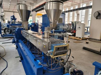 China CaCO3 High Filler Masterbatch Compounder Machine Manufacturer Co Rotating Twin Screw Extruder for sale