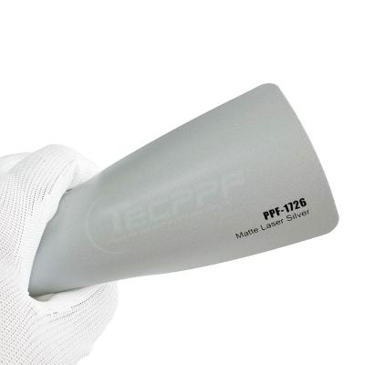 China Polymere Hydrofobische Matte Laser Zilveren Kleur 8mil Kleurveranderende Verf Beschermingsfilm Warmtehering Te koop