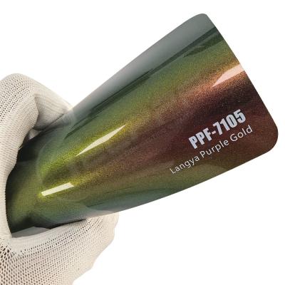 중국 PPF-7105 랭야 보라색 금색 차 스크래치 보호 페인트 필름 판매용