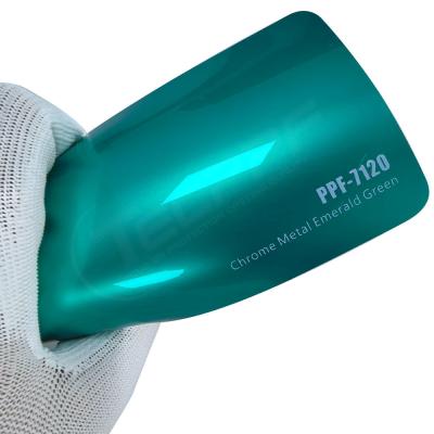 중국 PPF-7120 크롬 금속 에메랄드 그린 컬러 페인트 보호 필름 자동차 스크래치 판매용