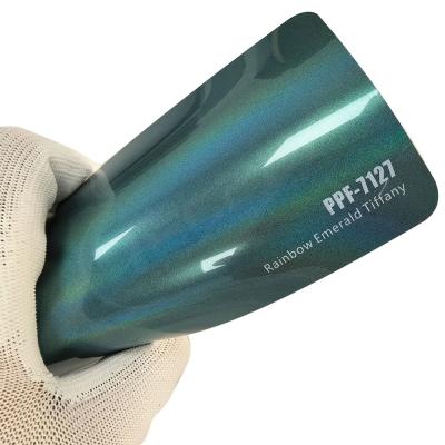 중국 PPF-7127 레인보우 에메랄드 블루 컬러 페인트 보호 필름 자동차 스크래치 판매용