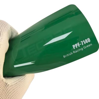 중국 PPF-7140 브리티시 레이싱 차 스크래치에 대한 녹색 색상 페인트 보호 필름 판매용
