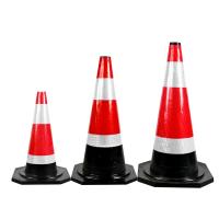 China Road Safety Reflective Rubber Traffic Cone 460mm 900mm Height 1kg 4.5kg Weight for sale