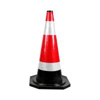 China Road Safety Reflective Rubber Traffic Cone 460mm 900mm Height 1kg 4.5kg Weight for sale