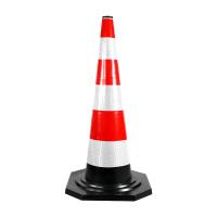 China Road Safety Reflective Rubber Traffic Cone 460mm 900mm Height 1kg 4.5kg Weight for sale