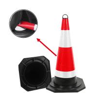 China Road Safety Reflective Rubber Traffic Cone 460mm 900mm Height 1kg 4.5kg Weight for sale