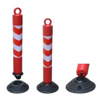 China PVC Traffic Warning Delineator Post 1m Removable Base Parking Safety Cone for sale
