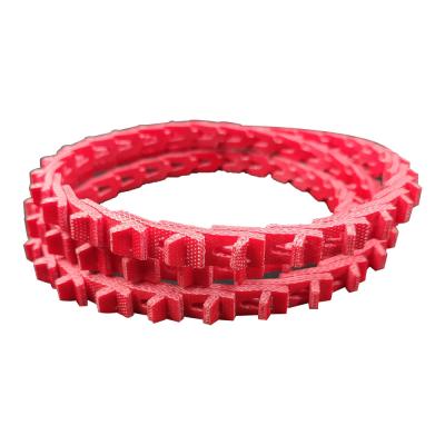 China Adjustable Type C Red PU Link V Belt for sale