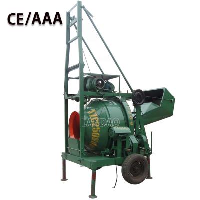 Mobile diesel Concrete Mixer With Lift Lifting Ladder