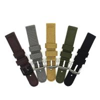 China 24mm Canvas Leather Watch Strap for sale