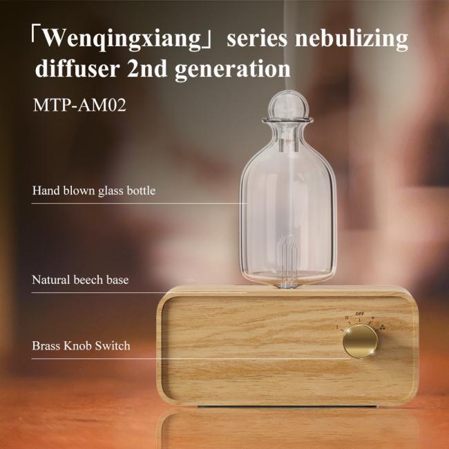 Aroma diffuser in use with visible mist dispersion