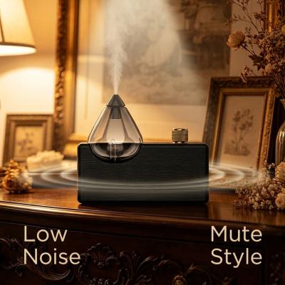 China Natural Beech Wood 2600mAh Lithium Battery Aroma Diffuser Machine with Cold-air Diffusion for 100cbm Coverage for sale