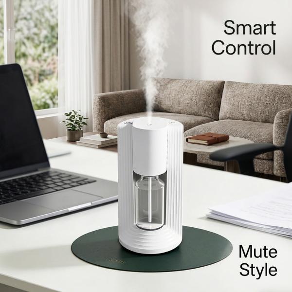Quality PP POM Car Aroma Diffuser 2000MAh Battery Silent Diffuser For Essential Oils for sale