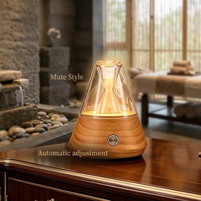 China High-capacity Lithium Battery Wood and Glass Home Aroma Diffuser with Cold-air Diffusion Technology for sale