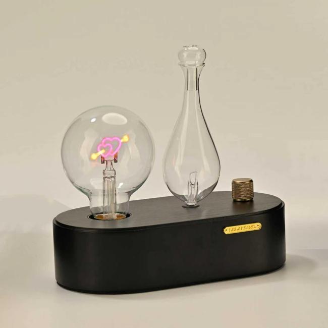 Aroma Diffuser side view showing wood base