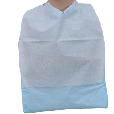 중국 Waterproof Disposable Bibs Non Woven Disposable PE Aprons for Adult Dental Hospital Patients and Senior Resident Home 판매용