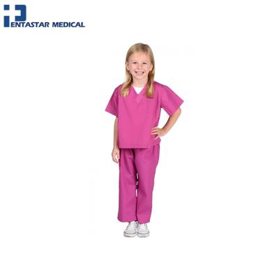 中国 Custom Size Colorful Scrub Suit for Children Patient Gown Paediatric 販売のため