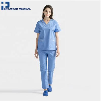 China Disposable Hospital Uniform Scrub Suit Nursing with Short Sleeve for sale