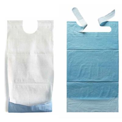 China Hospital Disposable Dental Supplies Adult  Square Waterproof Disposable Medical Bibs à venda