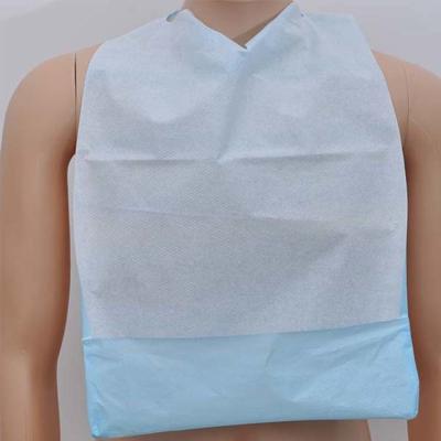 China Hospital Disposable Dental Supplies Adult  Square Waterproof Disposable Medical Bibs à venda