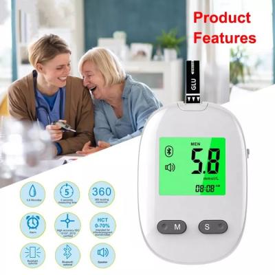 Cina ISO15197 CE0197 Glucometre Glucose Monitor Glucometer Blood Glucose Meter with Test Strips in vendita