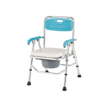 Cina Durable Medical Equipment Foldable Aluminum Commode Chair With Bedpan in vendita