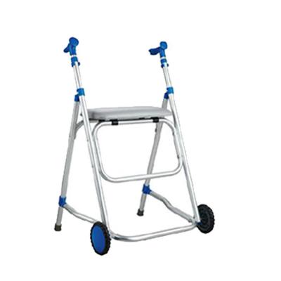 Cina 2 Wheels Aluminum Medical Folding Rollator Walker With Seat in vendita