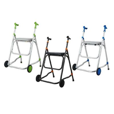 Cina 2 Wheels Aluminum Medical Folding Rollator Walker With Seat in vendita