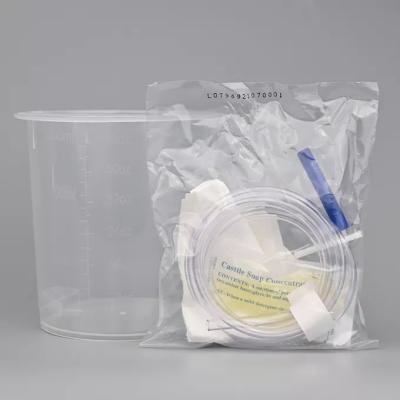 Cina Hot Sale Colon Cleansing Enema Bucket Set Disposable Medical Enema Bucket 1500mL in vendita