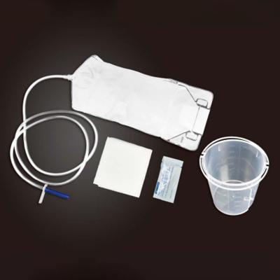 Cina Disposable medical plastic enema bucket set customizable enema bag set in vendita