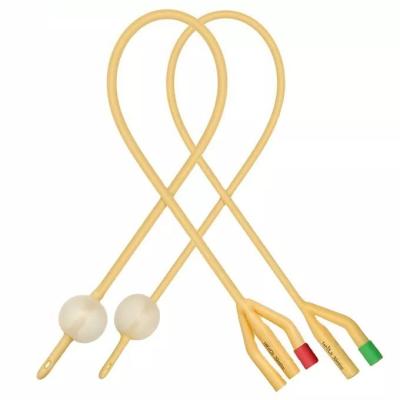 Cina Hospital Urine Catheter Latex Foley Ureteral Catheter Smooth 3 Way or 2 Way Latex Foley Catheter Latex in vendita