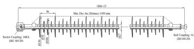 Cina 161KV linea composita isolante con il prodotto popolare palla/dell'incavo in America settentrionale in vendita