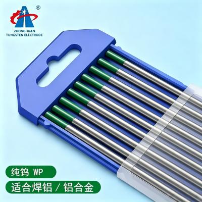 China Pure Tungsten Electrode WP Green Head AC Welding Aluminum Magnesium Alloy TIG Rod for sale